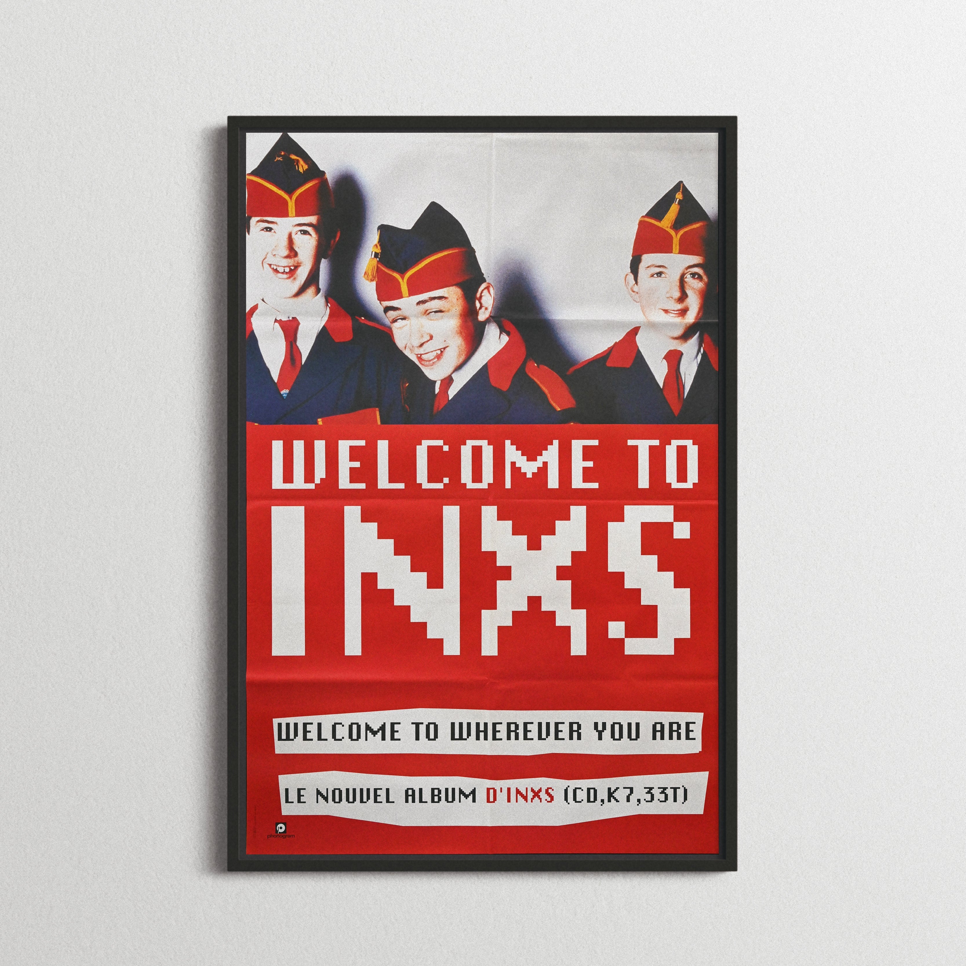 Original Vintage Music Poster / InXS - Welcome To Wherever You Are - 1992